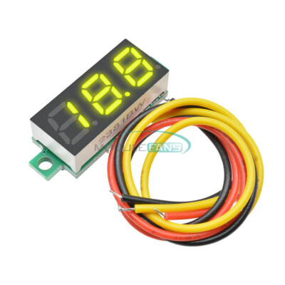 0.28" DC 0-100V Yellow LED Voltmeter Digital Display Voltage VOLT METER ...