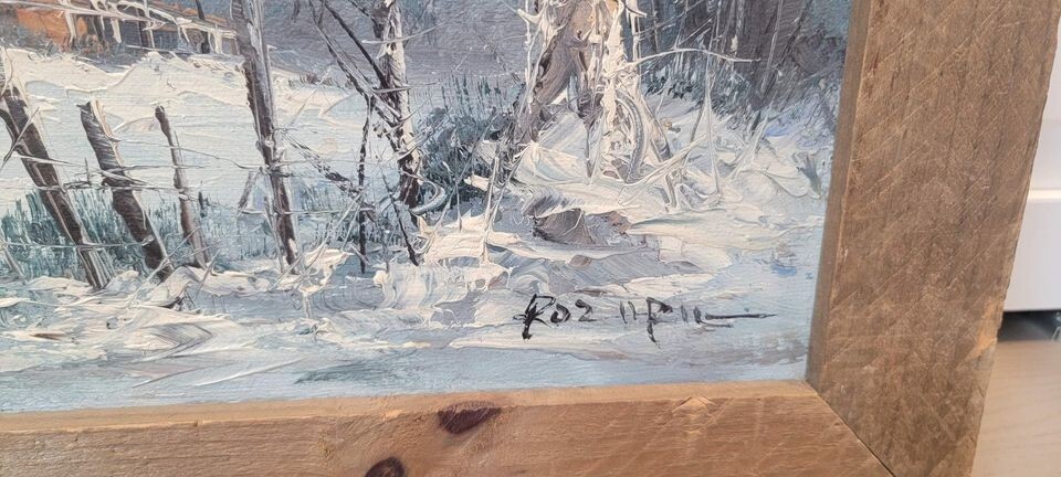 Vintage Oil Painting On Canvas Signed by Famous artist Louis Rozario | eBay