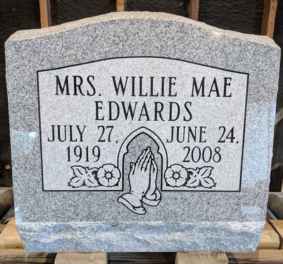 Granite Memorial Slant Grave Marker Cemetery Funeral 16"x8"x14" with ...
