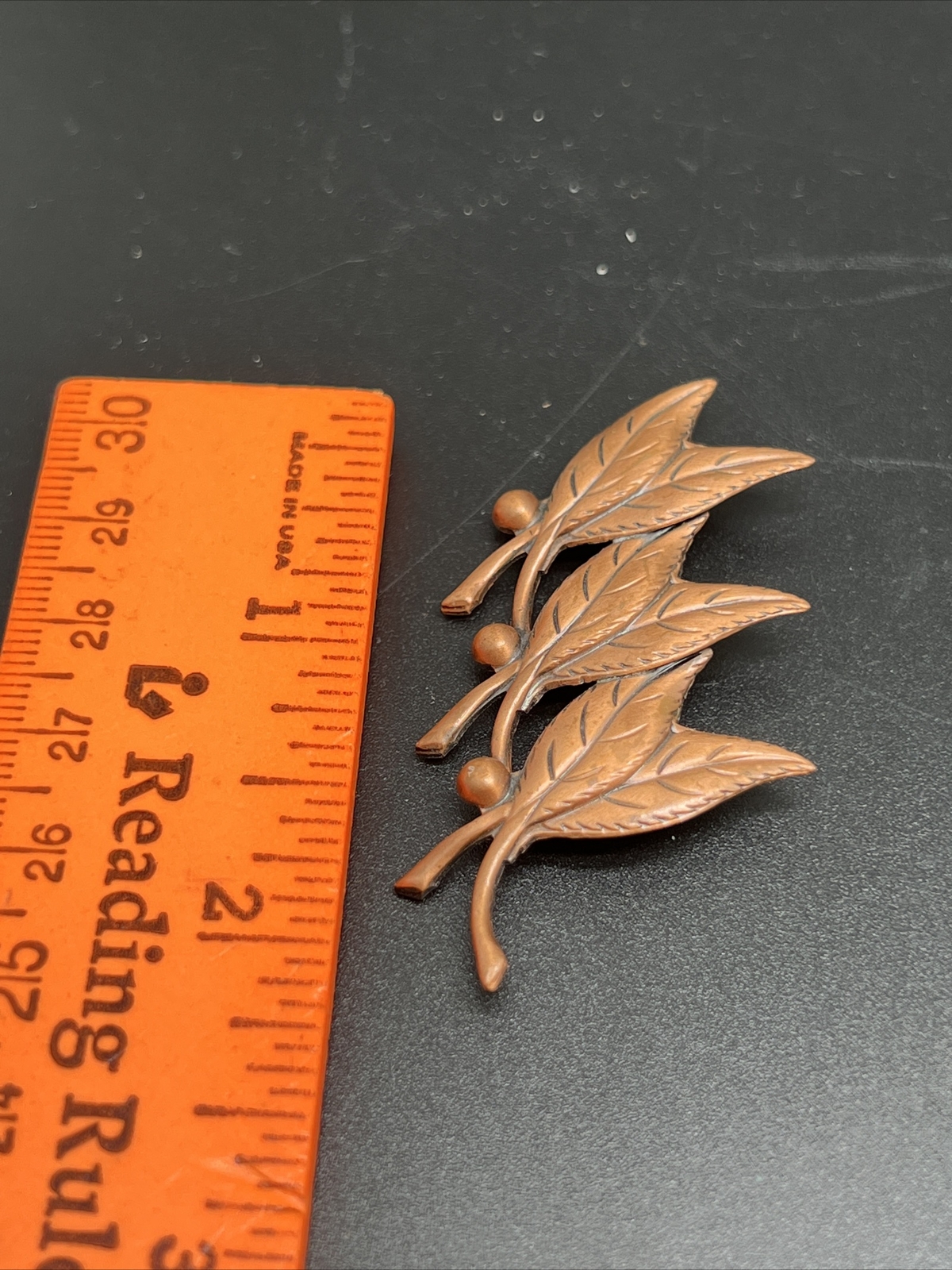 Vintage Signed Bell Copper Pin Brooch Earrings Set Le… - Gem