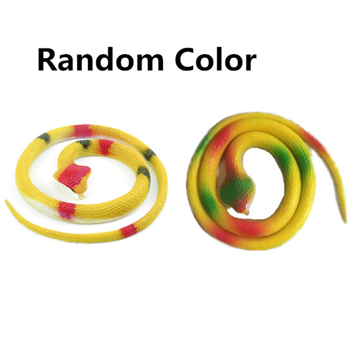 75cm Rubber Snake Fake Reptile Model Trick Prank Toy Funny Gift Garden ...