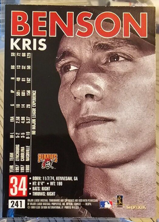 1999 Skybox Premium Kris Benson RC #241 Pittsburgh Pirates | eBay