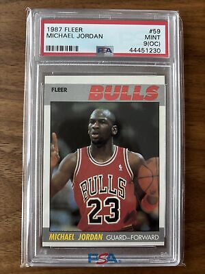 1987-88 Fleer Basketball Michael Jordan #59 PSA 9 2nd Year 1987-88 Fleer Basketball Michael Jordan #59 PSA 9 2nd Year