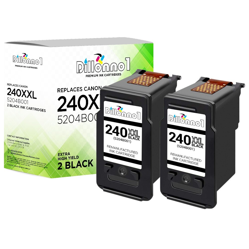 2PK PG240 XXL PG-240 Black Ink Cartridges for Canon PIXMA MG2120 MG2220 ...
