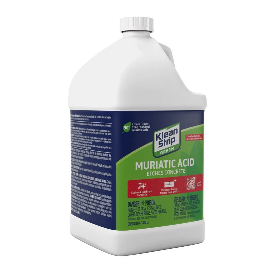 Klean Strip Green Muriatic Acid 1 Gallon Heavy Duty Cleaner Surface ...