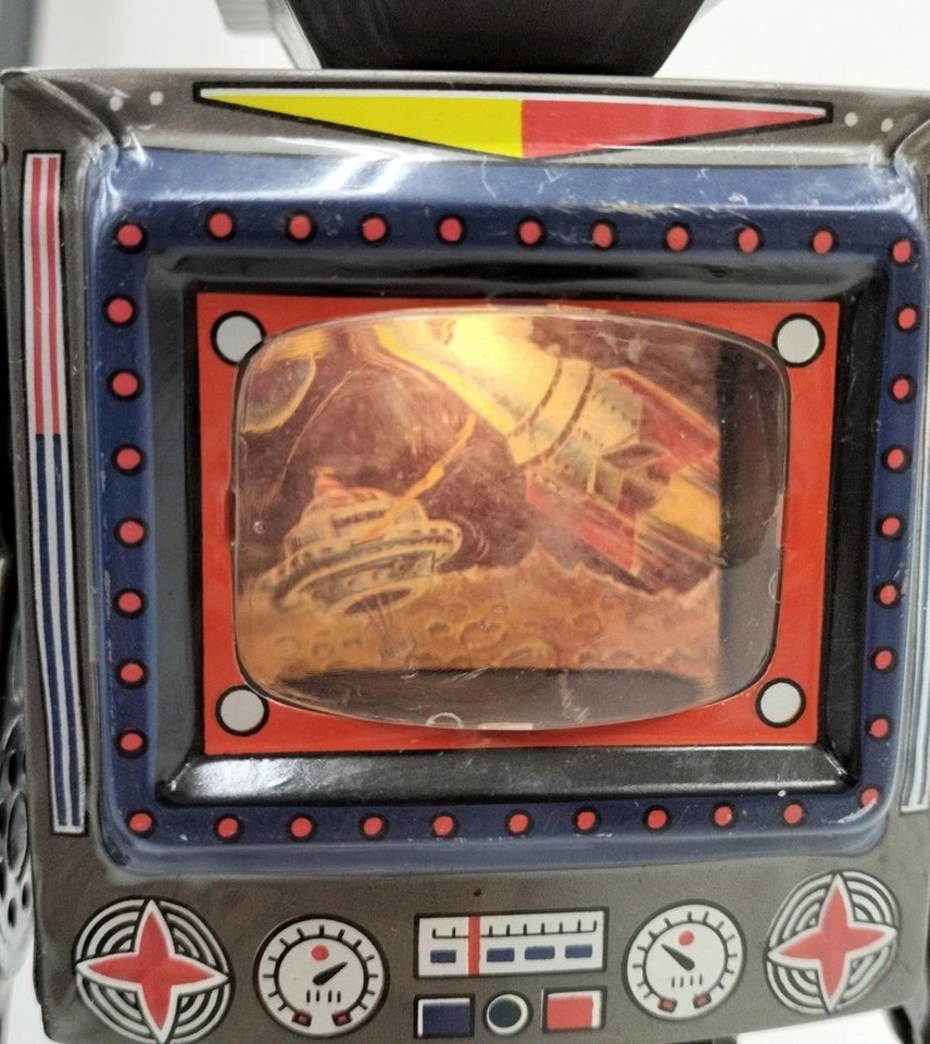Vintage Horikawa TV Robot Tin Toys With Box Operation Confirmed Very ...