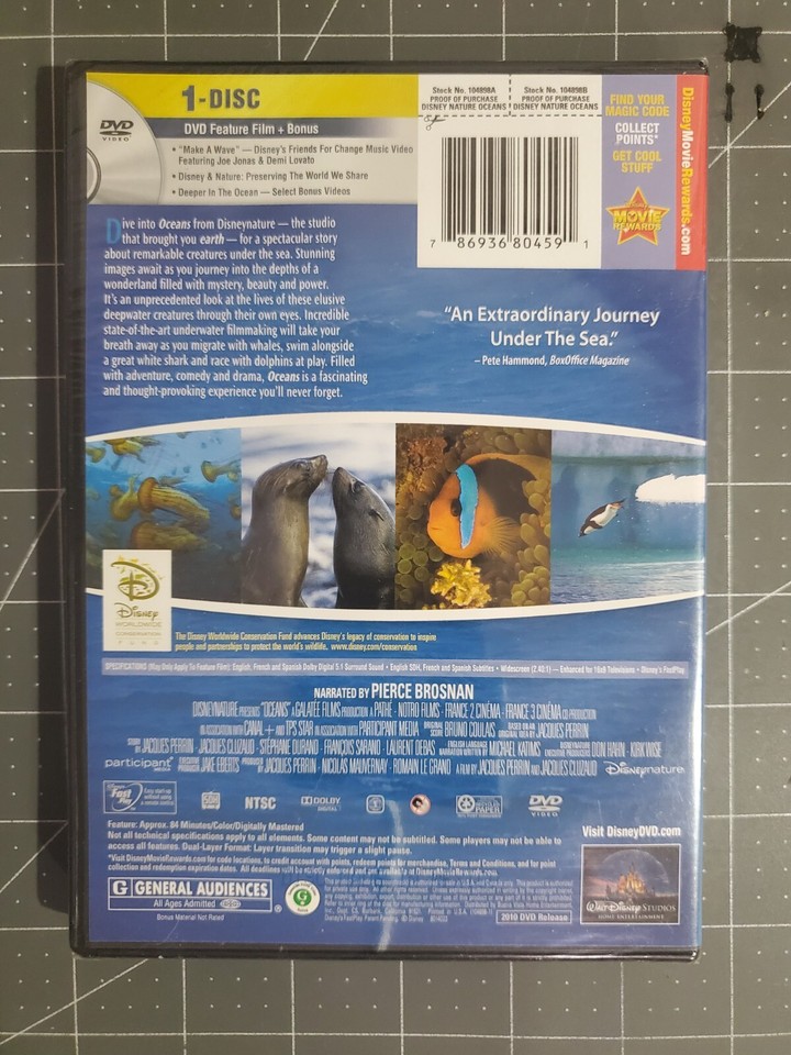 Disney Nature Oceans (DVD, 2010) Sealed *Loose 786936804591| eBay