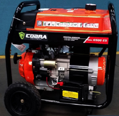 Cobra Industrial 6500ES Gas Powered Generator, electric start, low oil ...