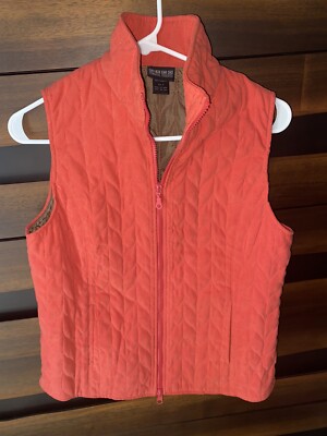 Nomadic Traders Quilted Vest Women’s Small Coral Color Full zip ...