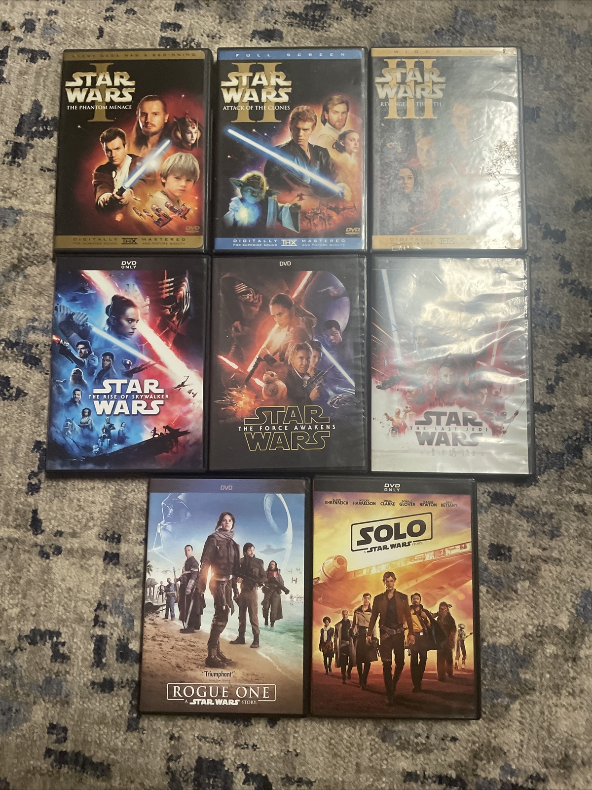 Star Wars DVD Set 1-3, 6-9, And Solo And Rouge One | eBay