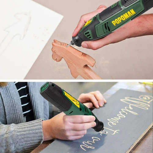 Cordless Rotary Tool Kit, POPOMAN 8V 2.0Ah Li-ion Battery, USB-C Cable ...