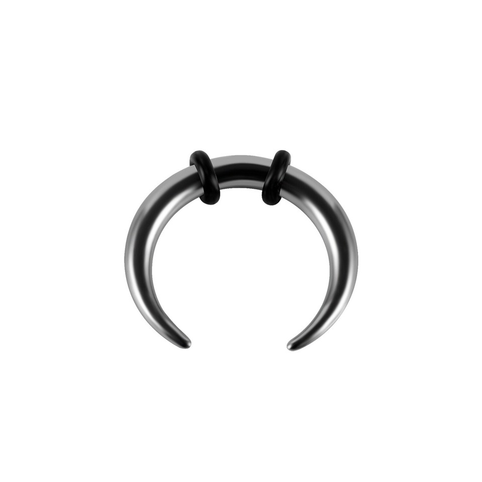 1PC 2G-16G Buffalo Horn Nose Piercing Stainless Steel Septum Ring Punk ...