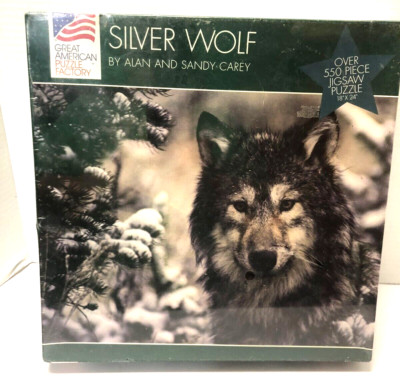 Silver Wolf Great American Puzzle Factory Jigsaw Puzzle Over 550 pc ...