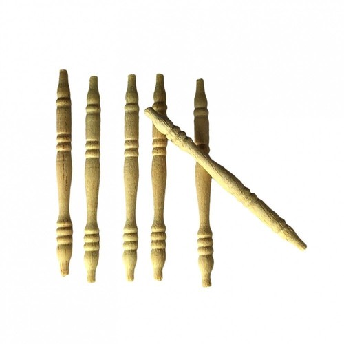 Spindles 12pc Very Small Bare Wood DIY Dolls House Miniature 1:12th ...