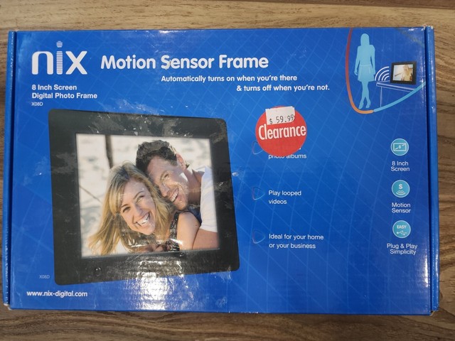 NIX 8 inch Hi-Res Digital Photo Frame with Motion Sensor (X08D) for ...