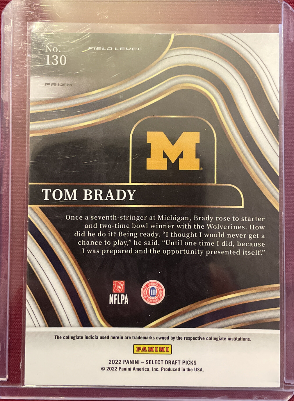 Tom Brady Select Draft Picks 22 Holo Field Level | eBay