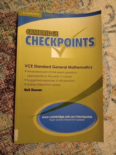 Cambridge Checkpoints VCE Standard General Mathematics 2007 Ex Library ...