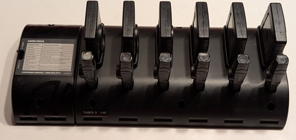 Lot of 6 Genuine Axon Flex Police Body Cameras, Controllers, dock, and ...