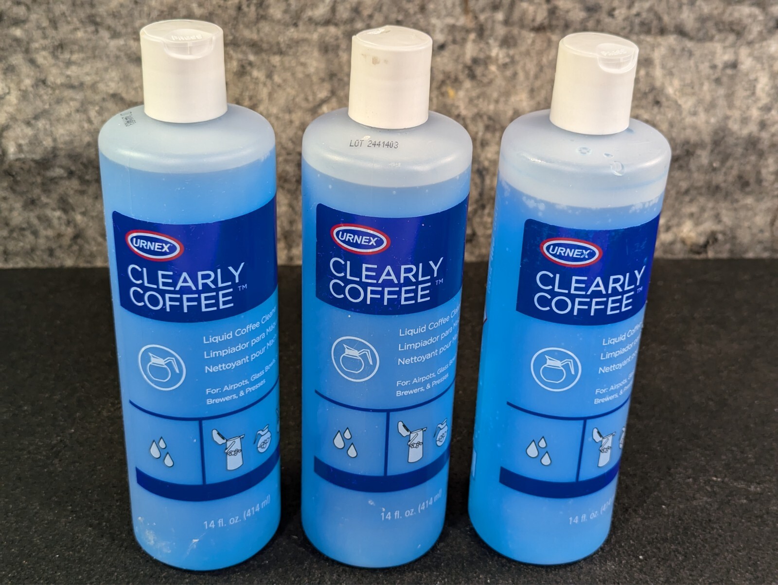 3 Urnex Clearly Liquid Coffee Pot Cleaner - Glass Bowls, Airpots ...