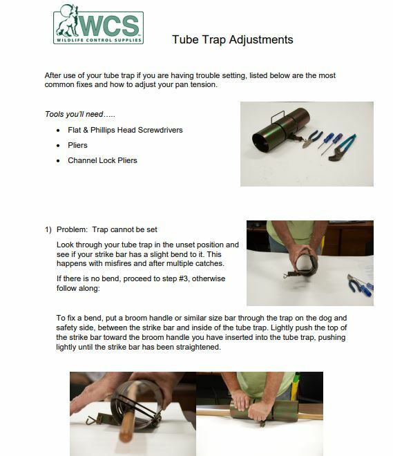 Authentic WCS Tube Traps - Squirrel Pest Control - Choose Model & Size ...