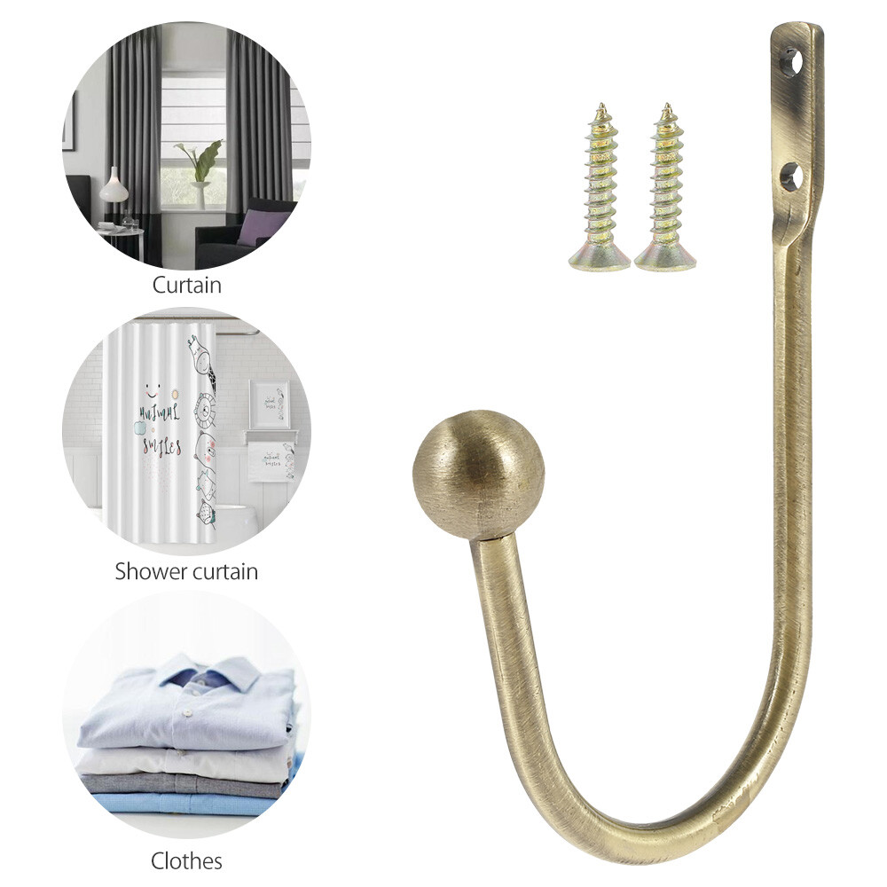 2X Metal Curtain Holdback with Screws Wall Mounted Window Curtain ...