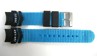 FREESTYLE 14MM BLACK/BRIGHT BLUE NYLON/RUBBER WATERPROOF WATCH BAND ...