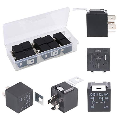 10 Pack 12V 30/40 Amp 5-Pin SPDT Electrical Relays Switch for ...
