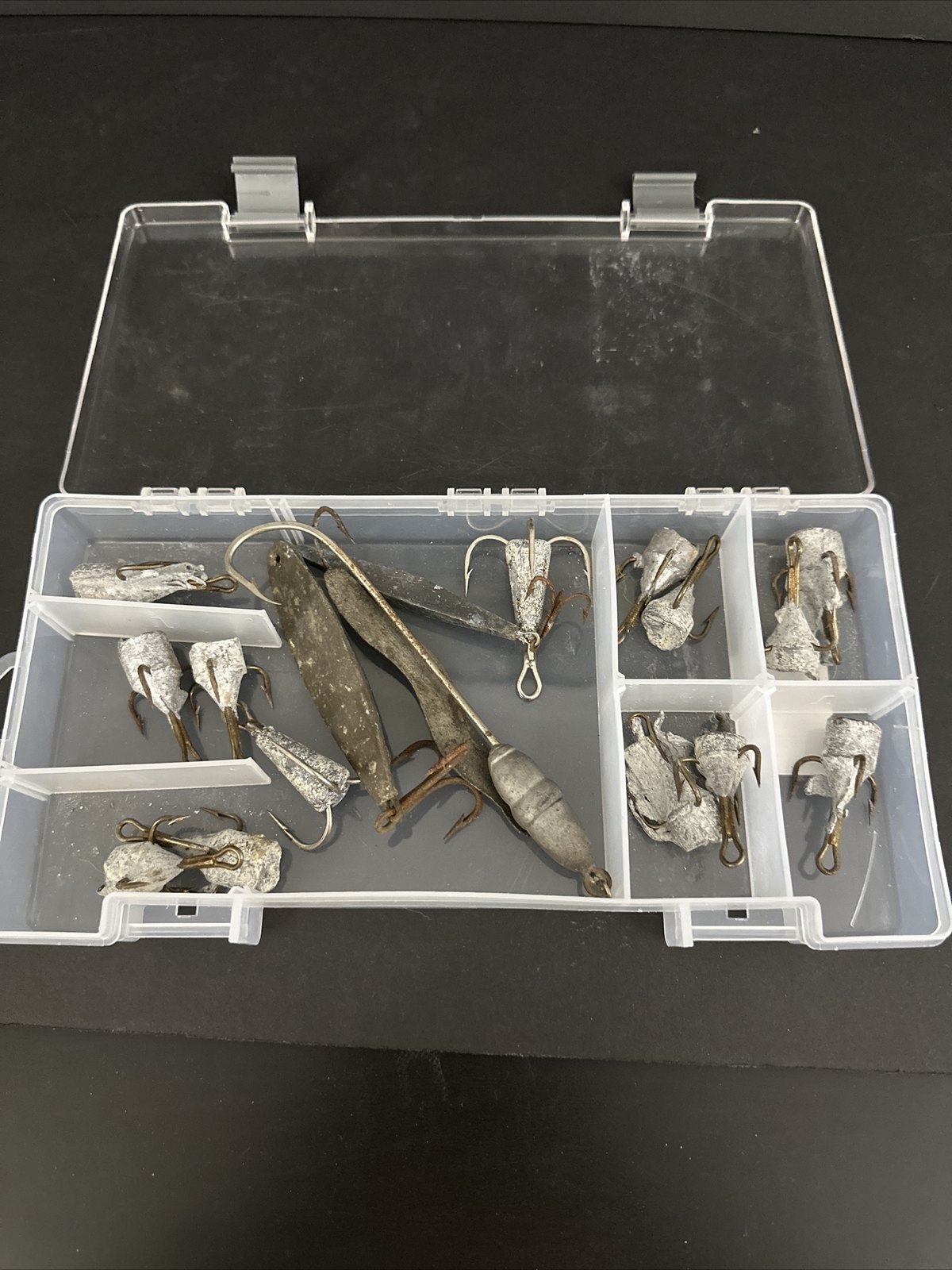 Lot Of 18 Snagging Hook Weighted Treble Hooks Fish Snag Different Sizes ...