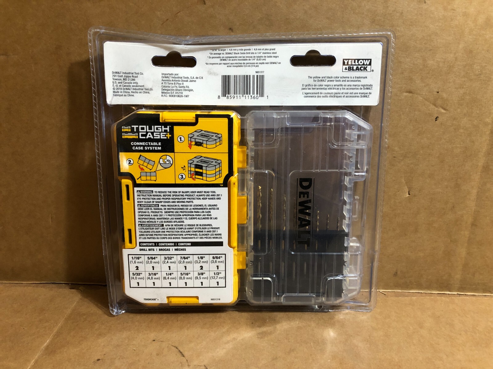 DEWALT DW1354 14-piece Titanium Pilot Point Drill Bit Set for sale ...