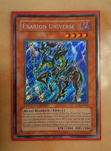 Yu-Gi-Oh Exarion Universe Limited Edition Secret Rare Promo CT2-EN002 ...