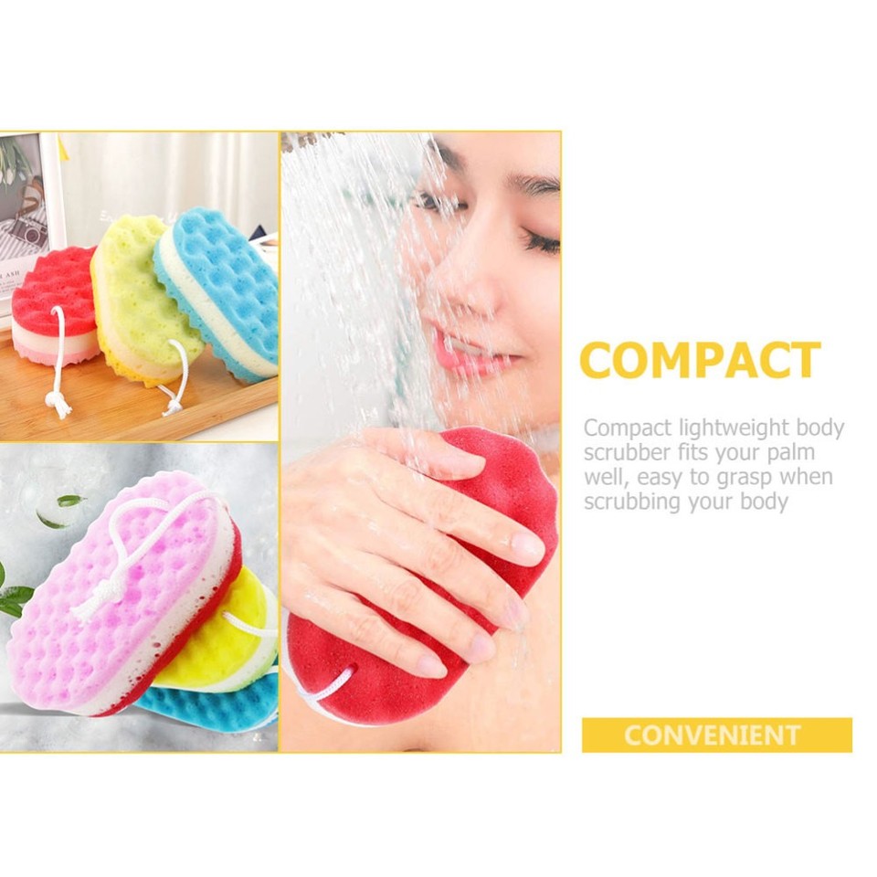 4 Pcs Bath Sponge Travel Baby Body Scrubber Adult Sponges for Bathing ...