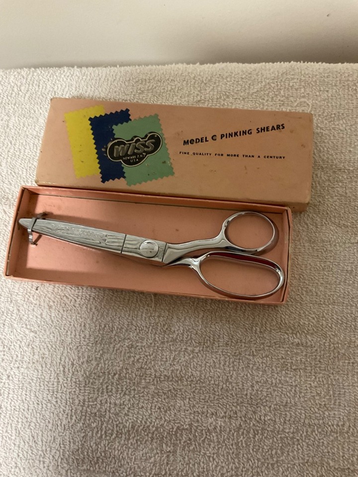 Vintage Wiss Model C Pinking Shears Scissors 7”Original box-made in USA ...