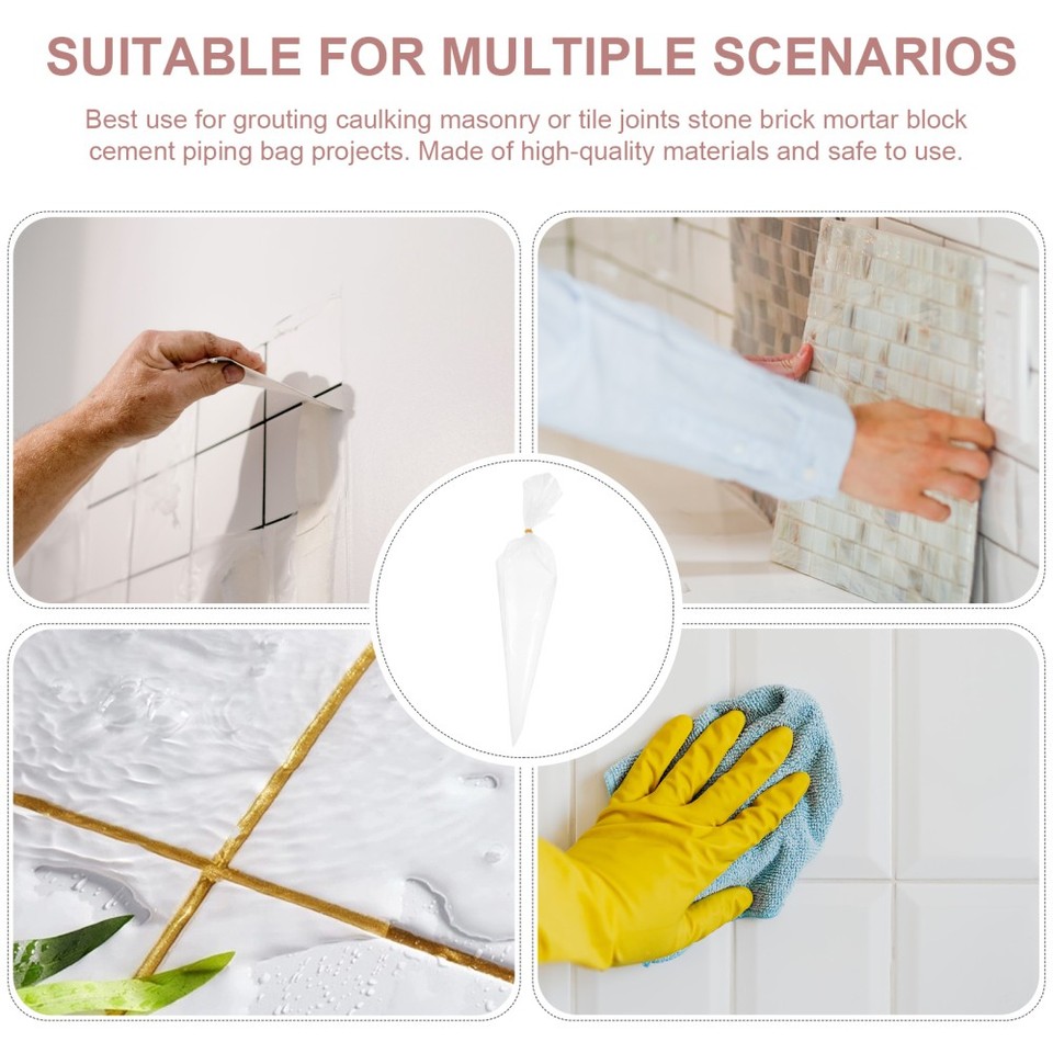 50Pcs Piping Bags Pointing Cement Tile Grout Pouch for Construction ...