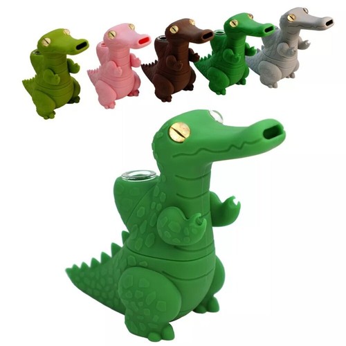 6 inch Smoking Water Pipe Bong Crocodile Silicone Hookah Shisha +14mm ...