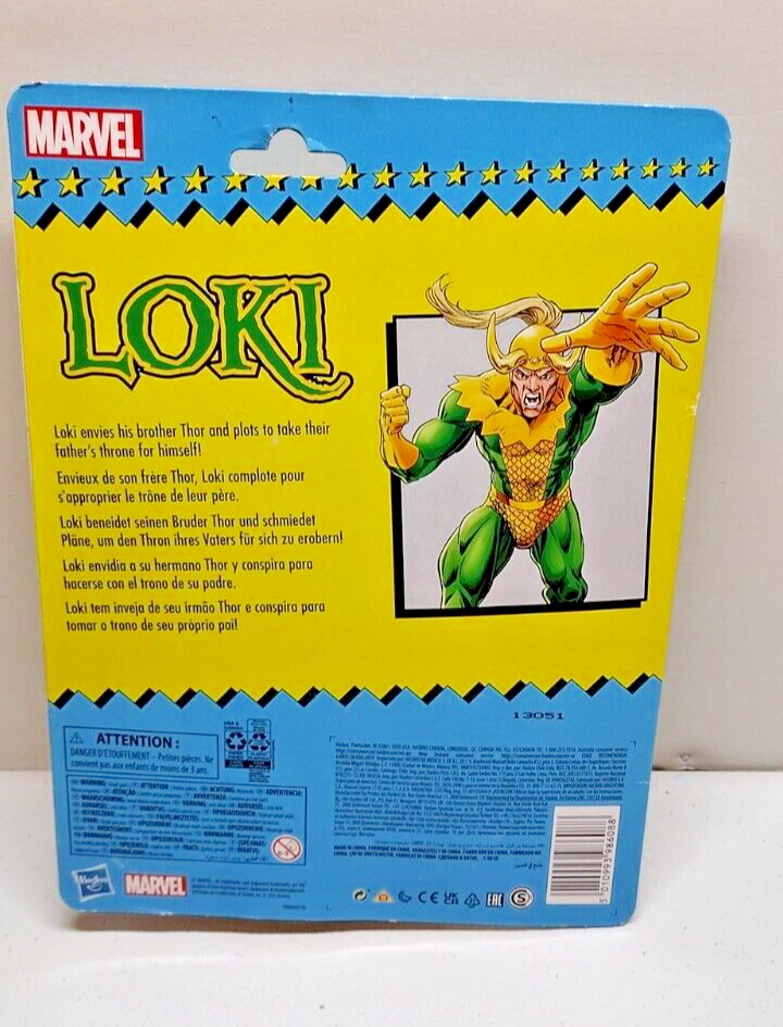 Loki Marvel Legends Retro 6” Action Figure – 2022 Hasbro – Comic ...