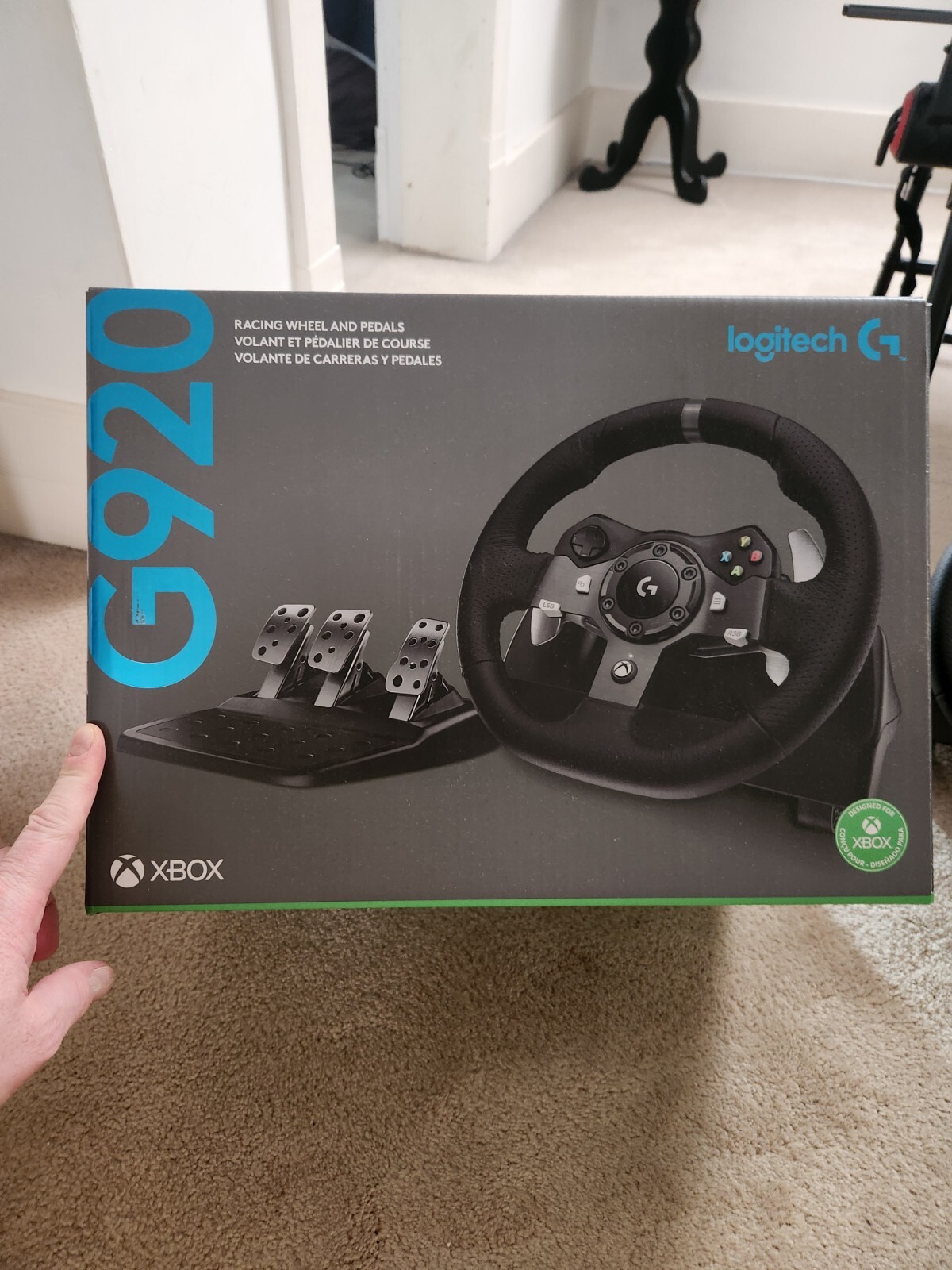 Logitech G920 USB Steering Wheel + Pedals + Gear Shifter, Xbox / PC ...