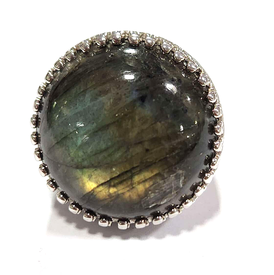 HSN Rarities Carol Brodie Sterling Silver Snow Labradorite Solitaire ...