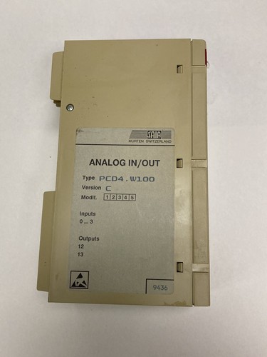 SAIA,PCD4.A400,Analog Output Version C Module Automation PLC Control | eBay