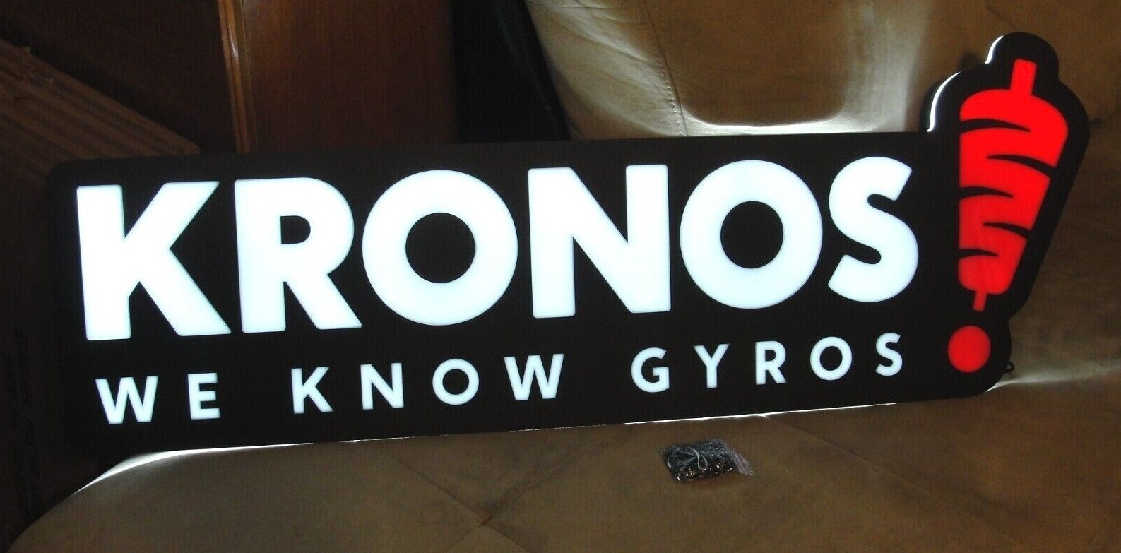 KRONOS GYROS LIGHTED WALL HANGING LED SIGN ADVERTISING BAR RESTAURANT ...
