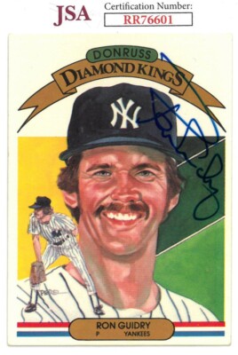 Ron Guidry signed 1982 Donruss Card #17- JSA #RR76601 (On Card Auto) | eBay