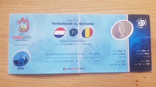Ticket Netherlands Romania Niederlande Rumänien EURO 2008 EM | eBay.de
