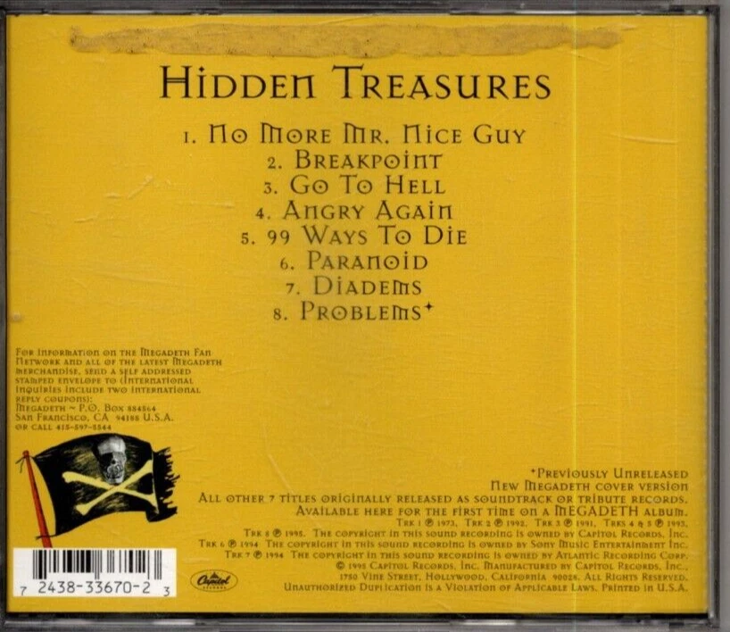 Megadeth Hidden Treasures Version 2