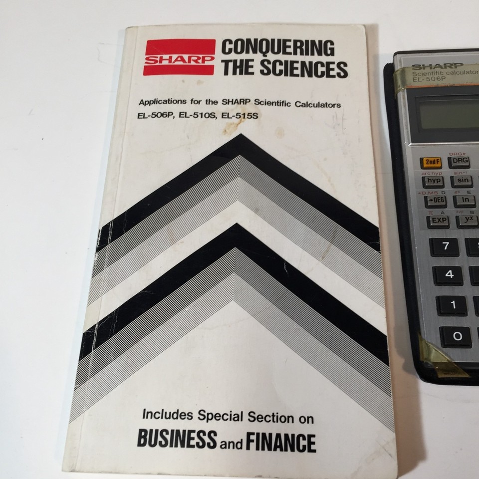 Scientific Calculator -SHARP EL-506P With Book Vintage-Needs Fixed ...