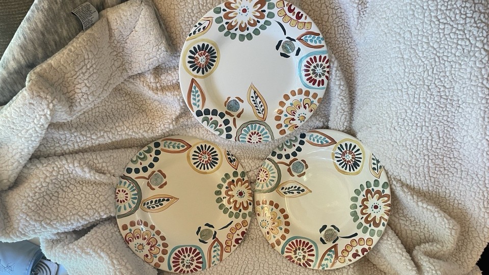 Set of 3 - Target Home American Simplicity ZINNIA Dinner Plates - 11.5 ...