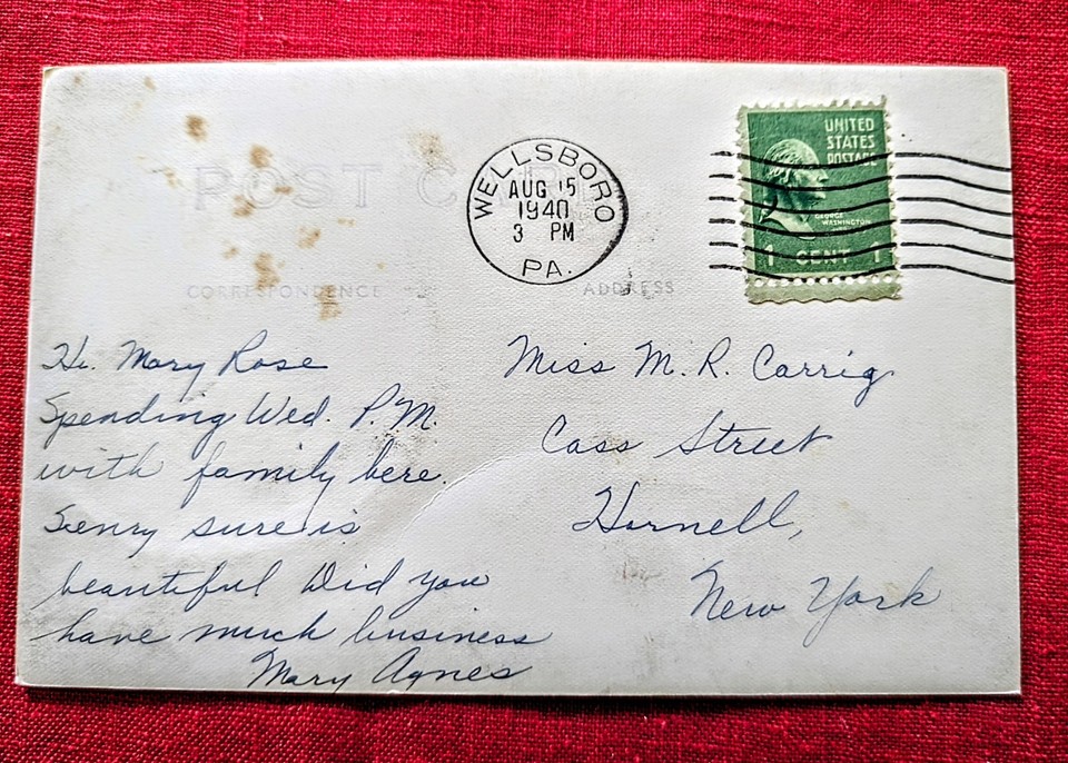 RPPC Postcard Nelson Caulkins Grand Canyon Wellsboro Tioga Mansfield PA ...