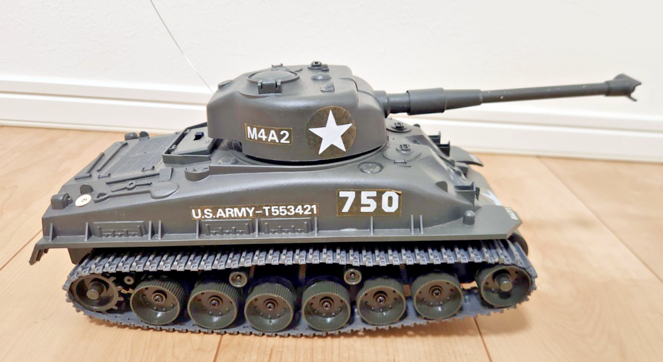 Vintage Nikko R/C M4 Sherman Tank USA Military 1/24 MIB Taiyo Tyco ...