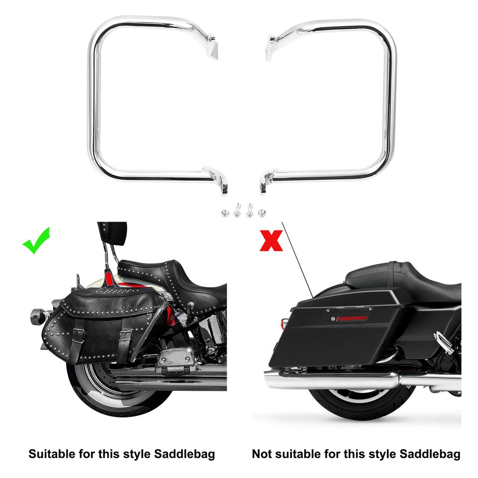 Fit For Harley Heritage Softail FLST FLSTC 00-17 Rear Saddlebag Guard ...