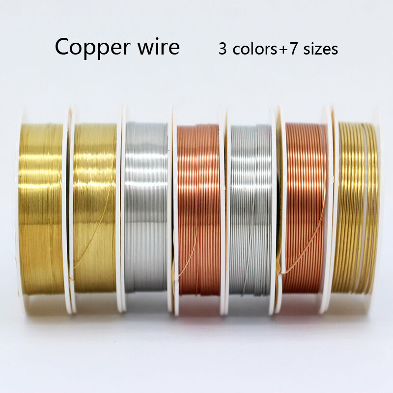 1 Roll Brass Silver Gold Soft Copper Wire Line for DIY Jewelry Making 0 ...