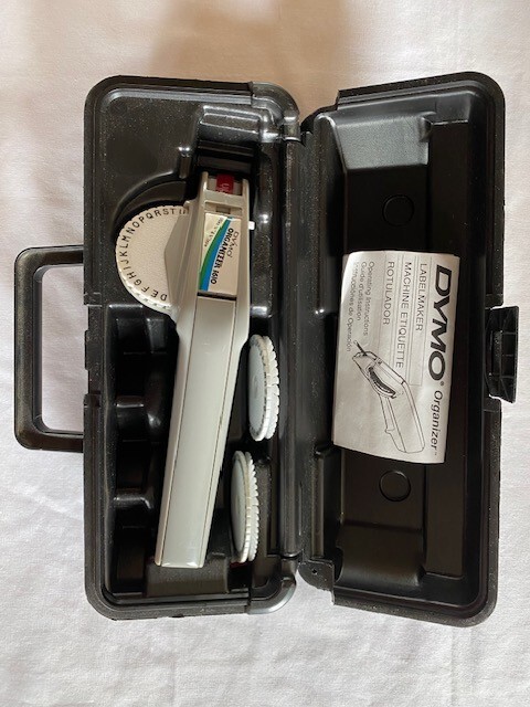 Dymo Organizer 1610 Label Maker & Case with 3 Letter Wheels Vintage A1 ...