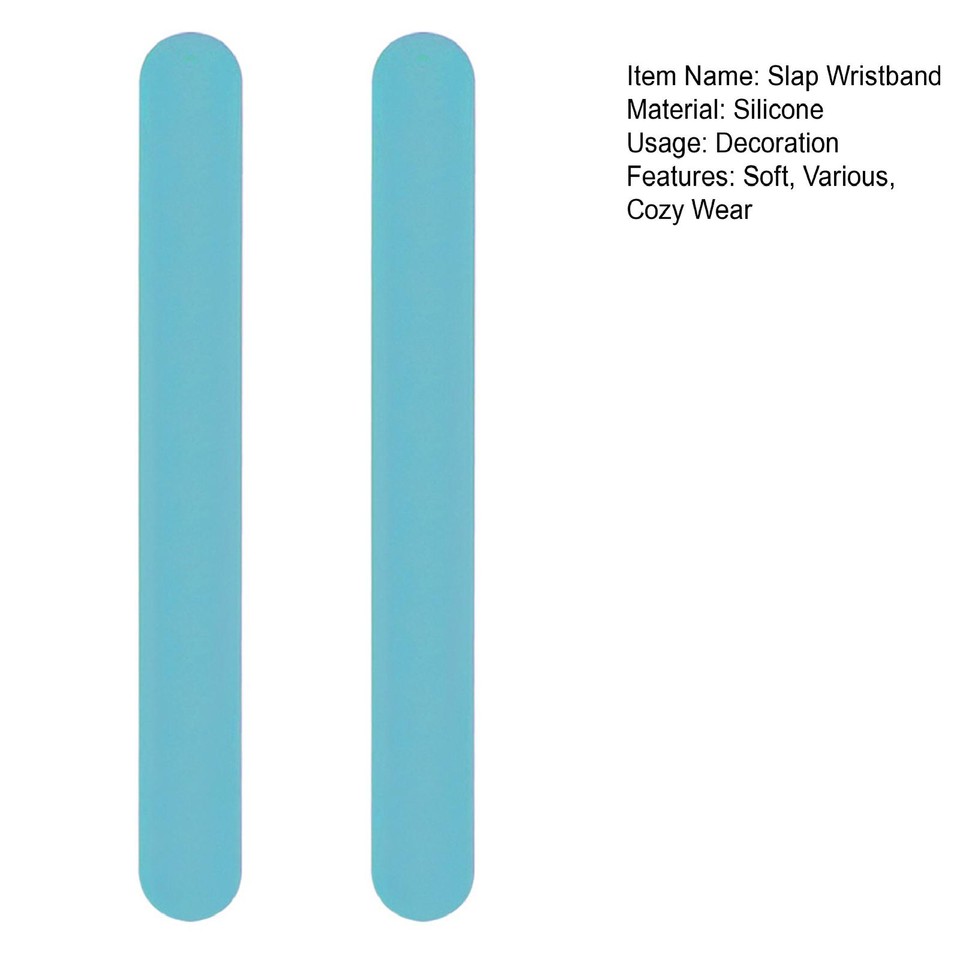 2pcs Wrist Slap Toy Solid Color Stress Relief Wrap Slap Bracelet ...